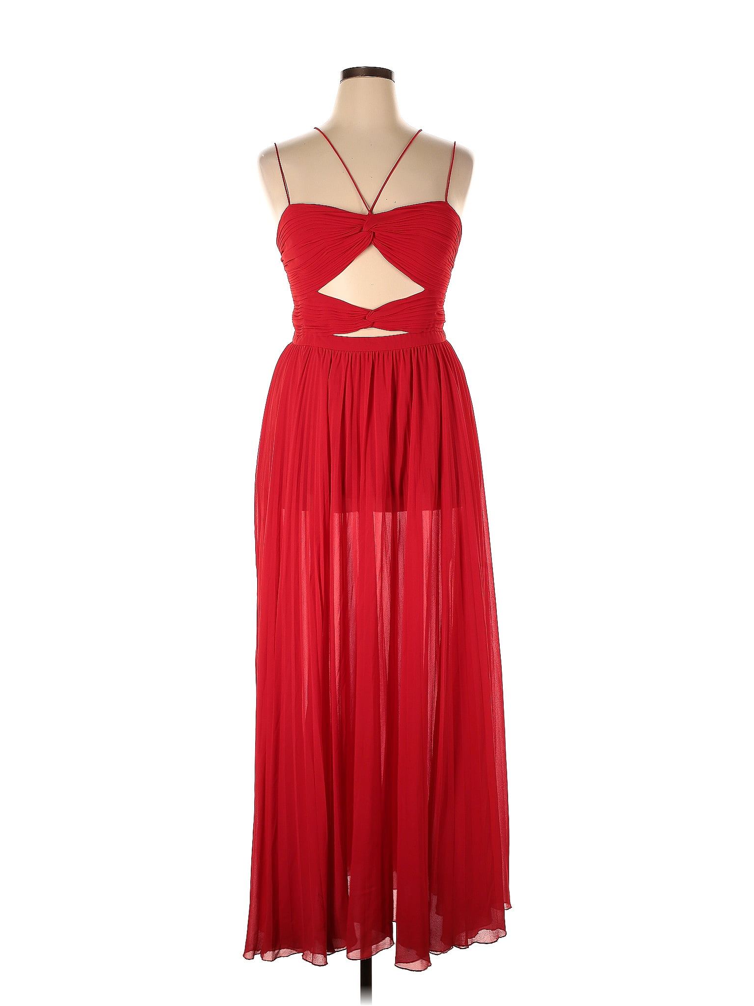 Amur 100 Polyester Red Lana Cutout Gown Size 14 68 Off Thredup
