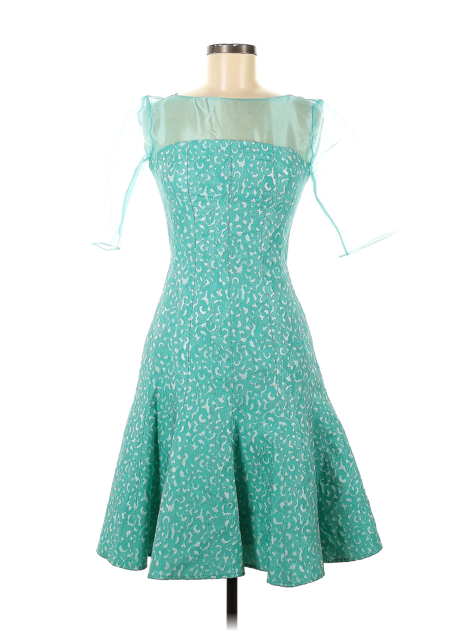 David Meister Teal Cocktail Dress Size 6 80 Off Thredup