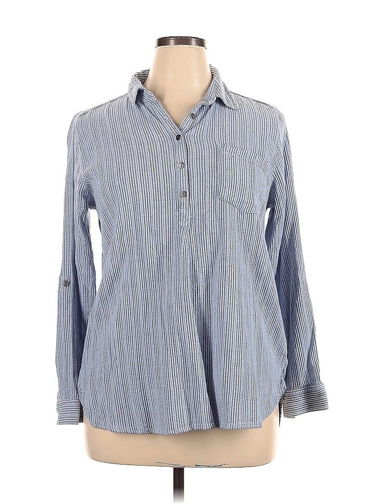 Sonoma Goods for Life Blue Long Sleeve Button-Down Shirt Size XL - 57% off | ThredUp