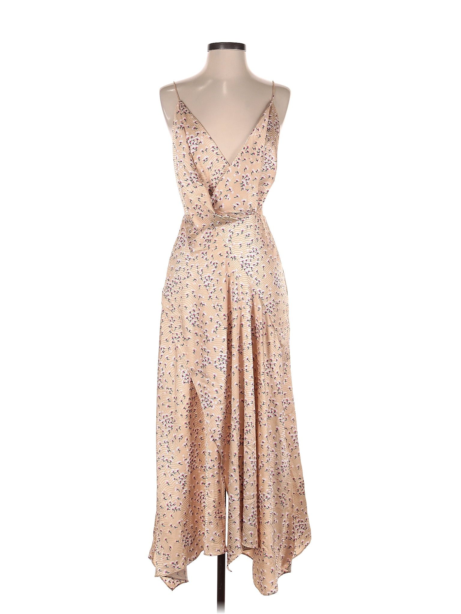 Acler Floral Motif Paisley Floral Tan Casual Dress Size 2 62 Off