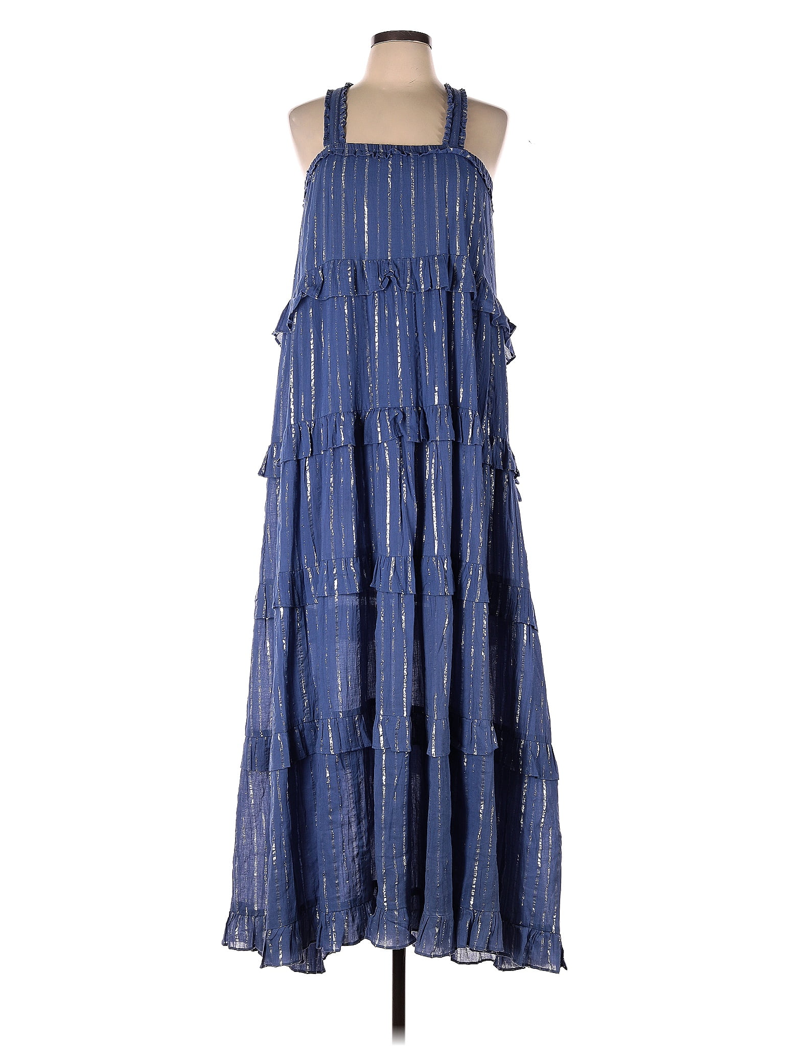 Bindu 100% Cotton Blue Cocktail Dress Size L - 70% off | ThredUp