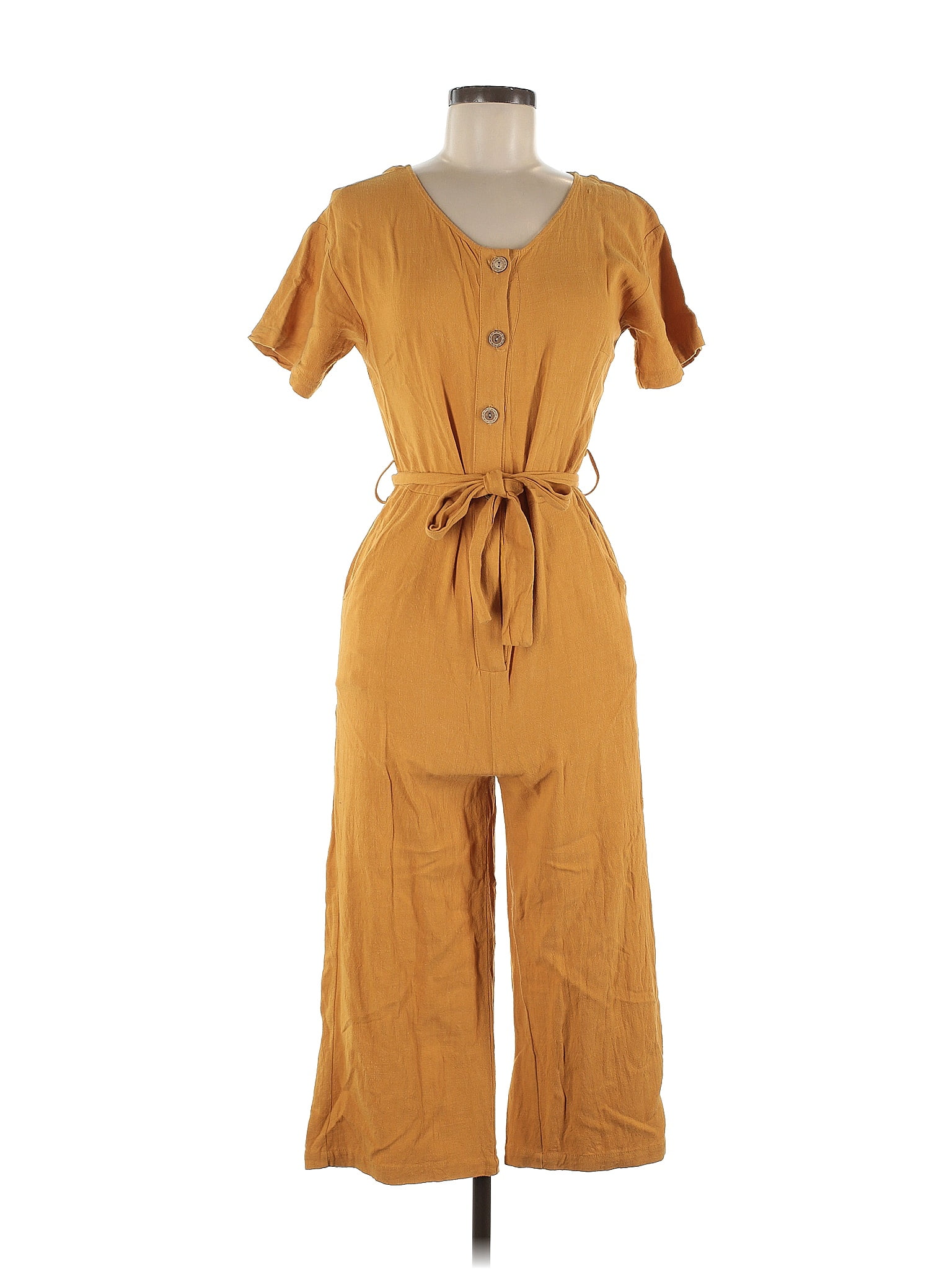 Paper Crane Marled Solid Tortoise Tan Jumpsuit Size S - 57% off | ThredUp