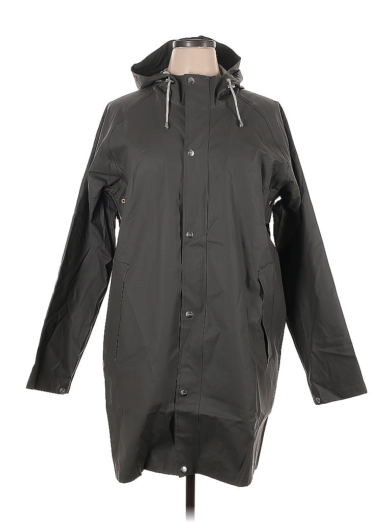 Cotes of London 100% Polyurethane Gray Raincoat Size XL - 65% off | ThredUp