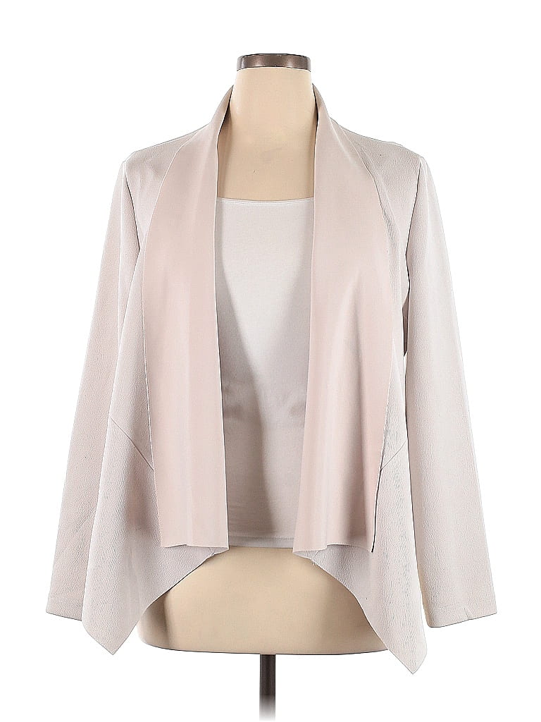 Dolce Cabo 100% Polyester Ivory Blazer Size XL - 73% off | ThredUp