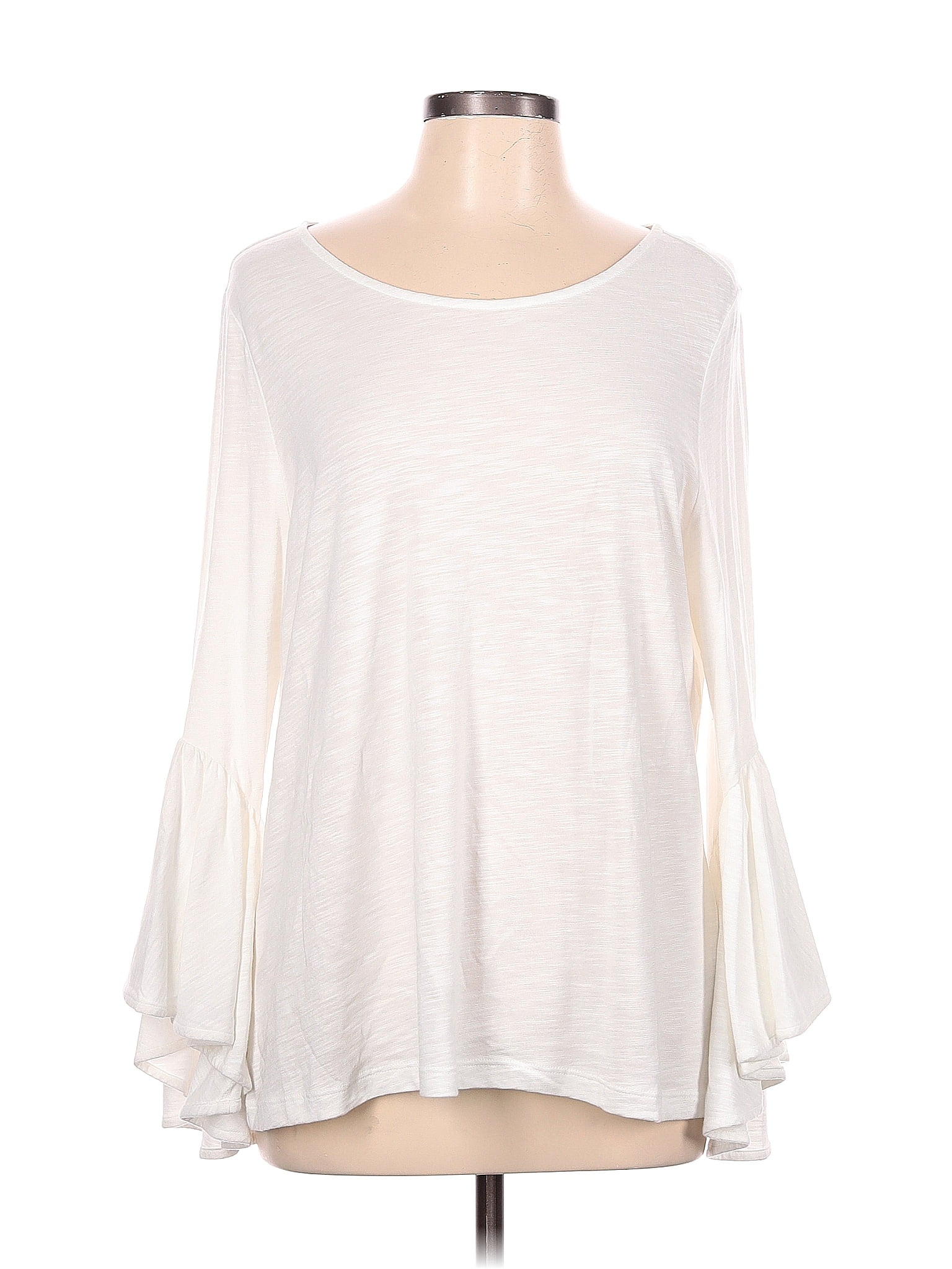 Peruvian Connection Ivory Long Sleeve Top Size L - 78% off | ThredUp