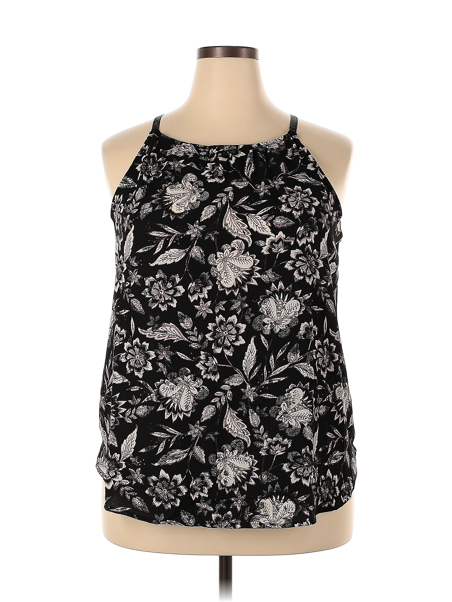 Maurices 100 Polyester Black Sleeveless Blouse Size Xxl 46 Off