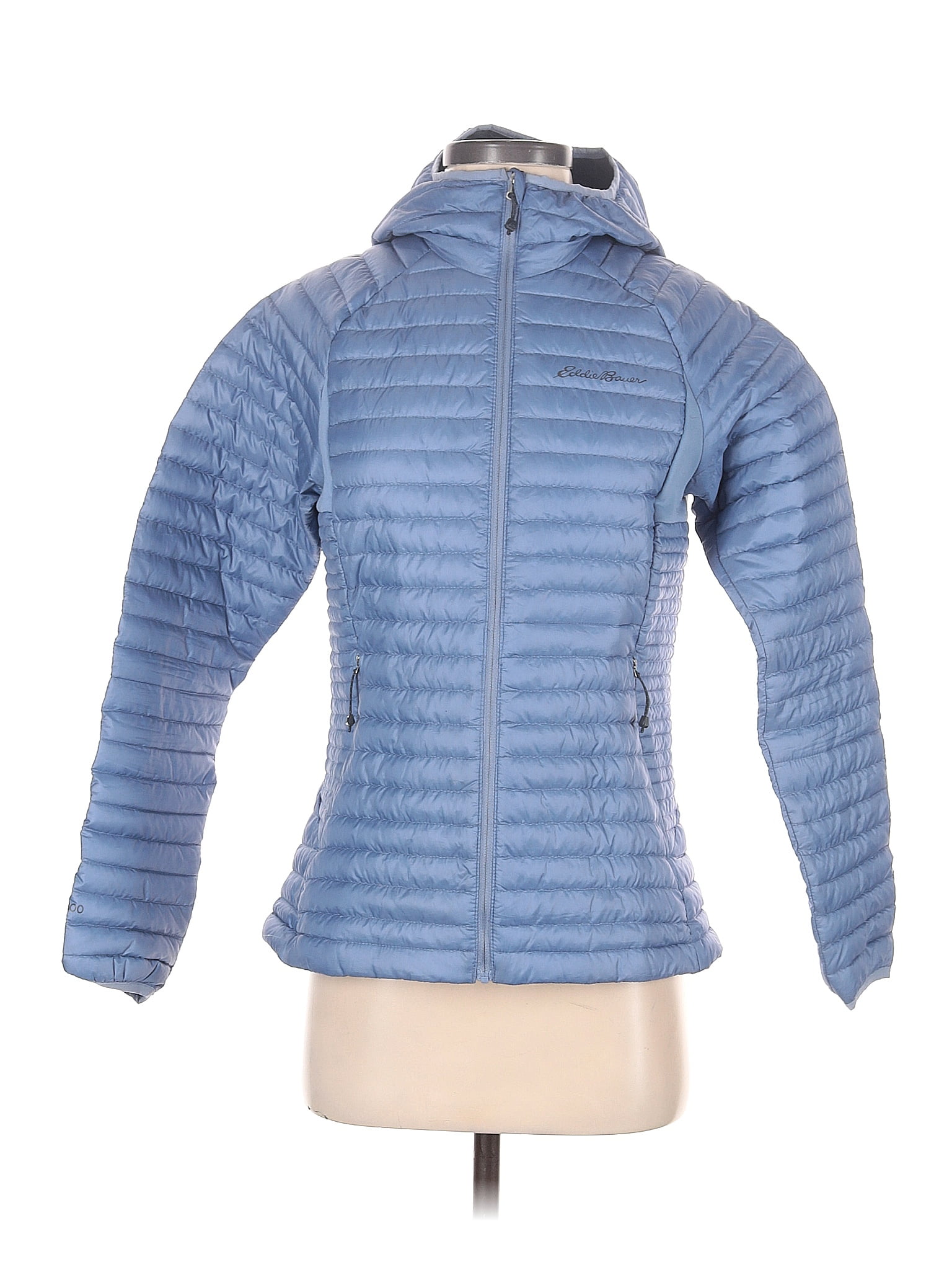 Eddie Bauer 100% Recycled Polyester Blue Snow Jacket Size S (Petite) - 66% off | ThredUp
