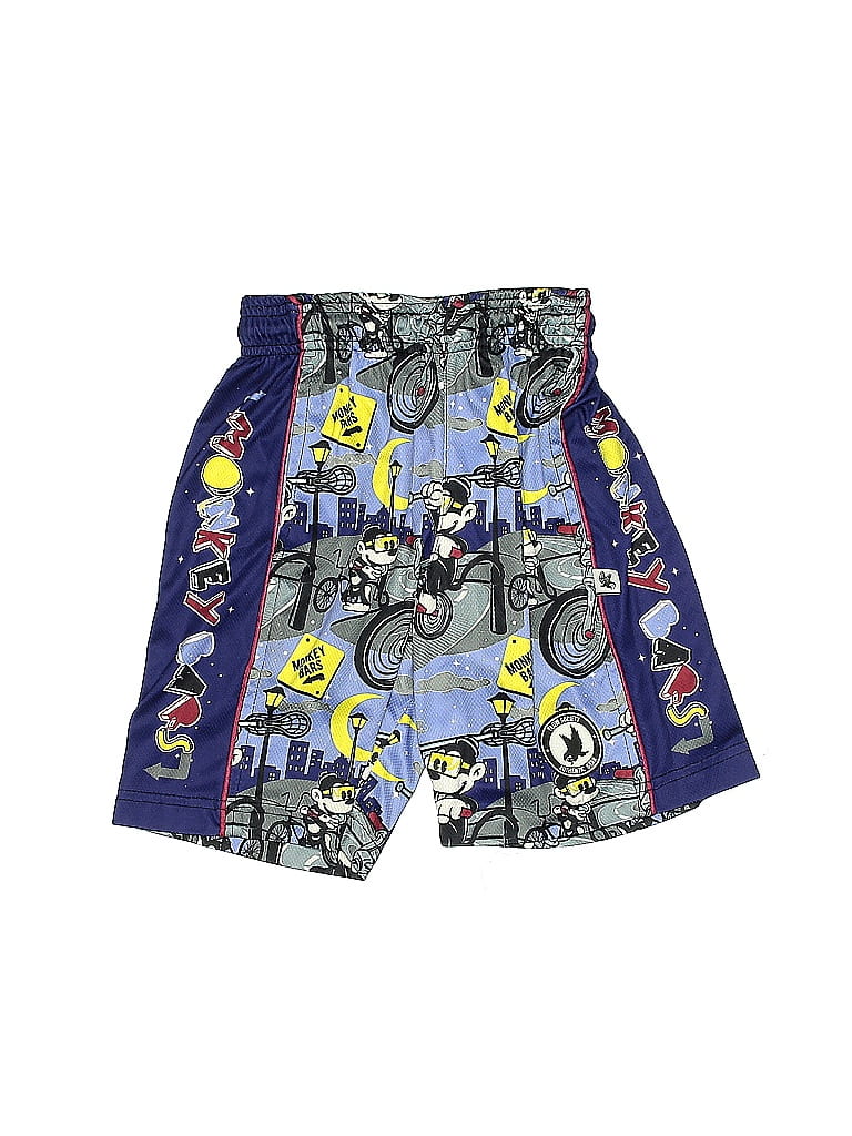 FLOW SOCIETY 100% Polyester Graphic Blue Athletic Shorts Size X-Small ...