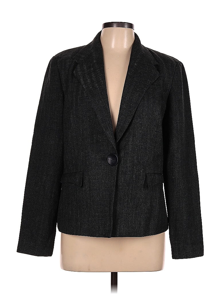 Signature by Larry Levine 100% Polyester Gray Blazer Size 12 - 71% off ...
