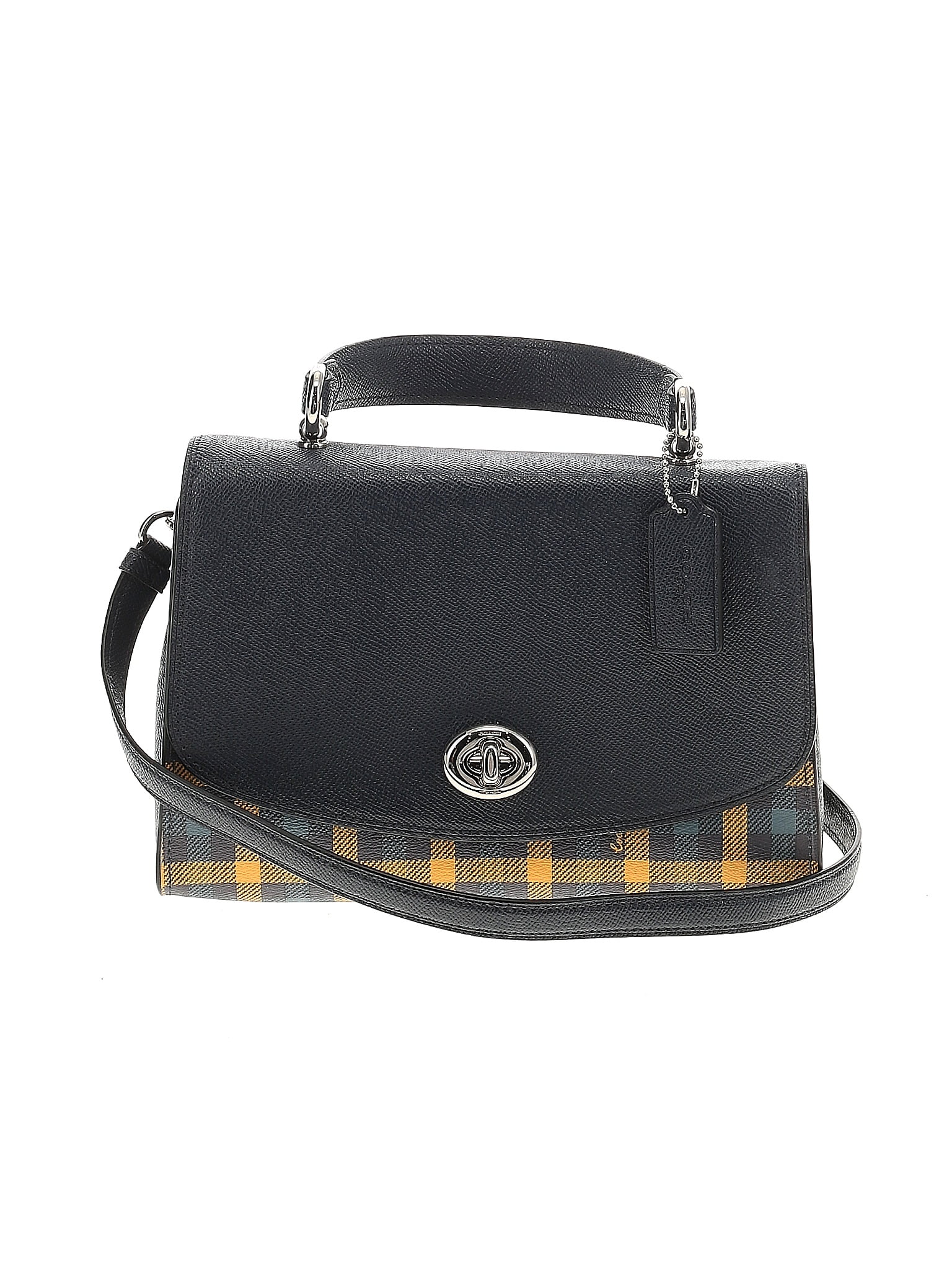 Coach Factory 100% Leather Argyle Checkered-gingham Grid Plaid Tweed ...