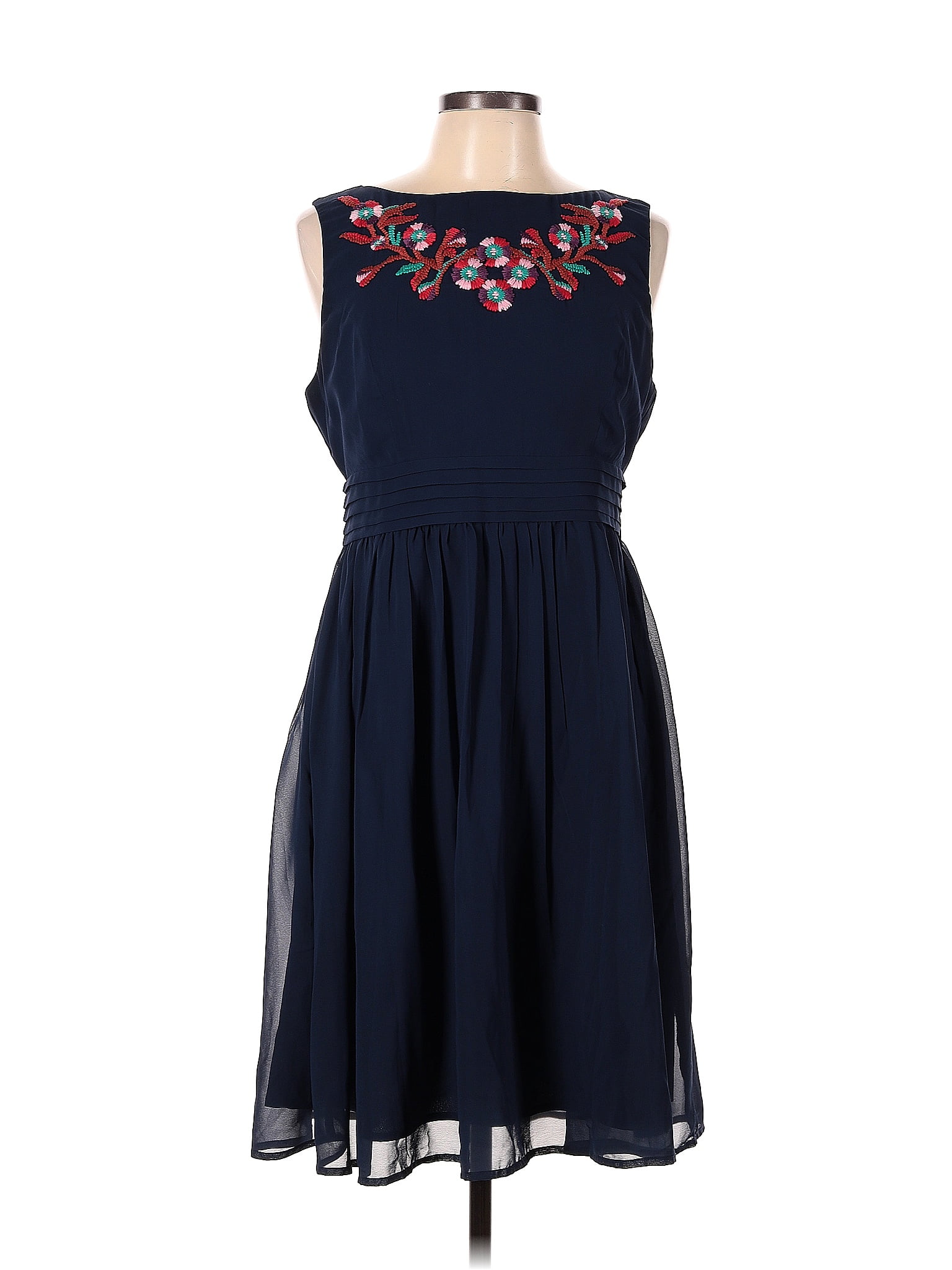 ModCloth 100% Polyester Blue Cocktail Dress Size L - 67% off | ThredUp