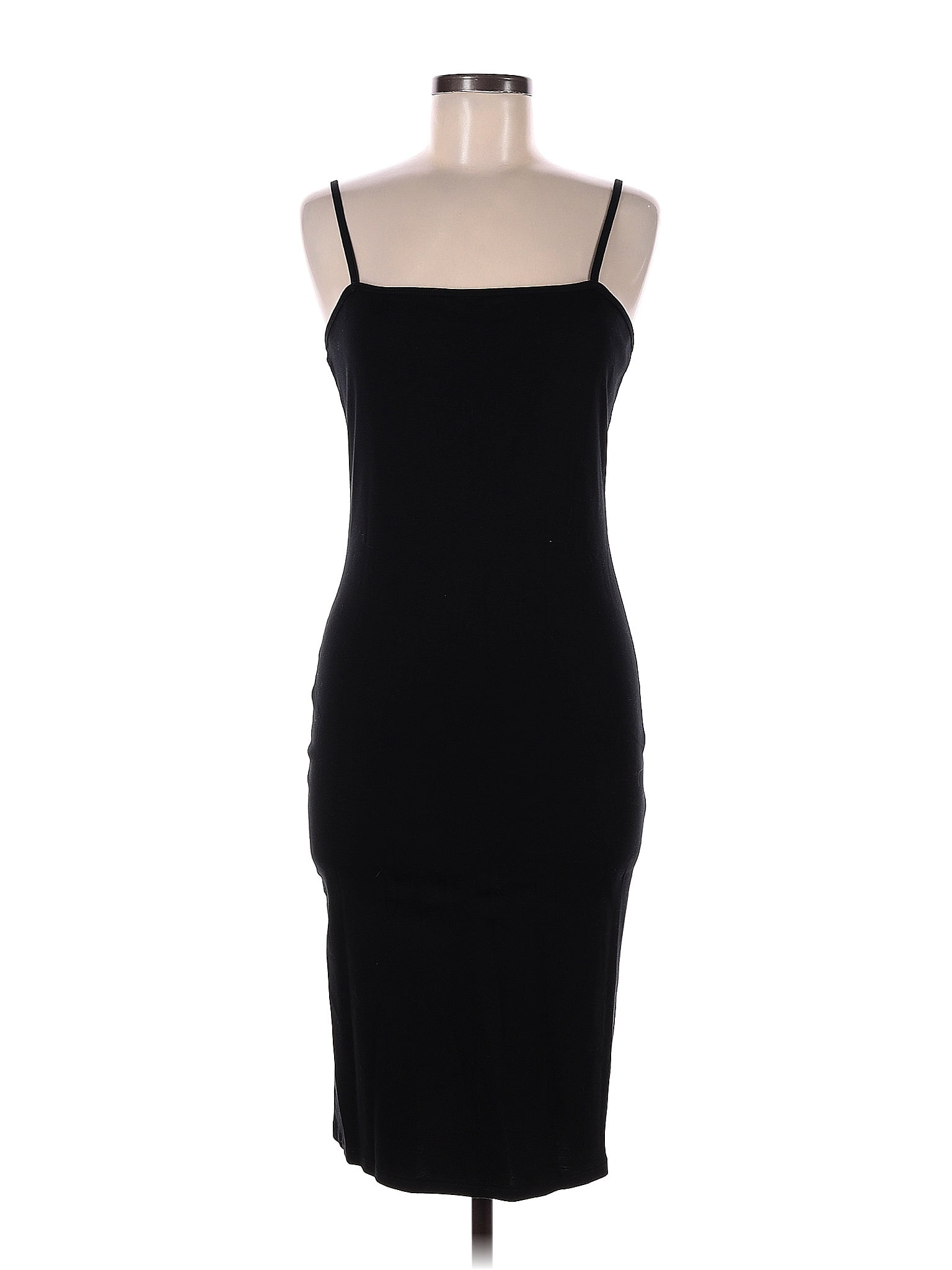 Topshop 100 Cotton Solid Black Cocktail Dress Size 8 87 Off Thredup