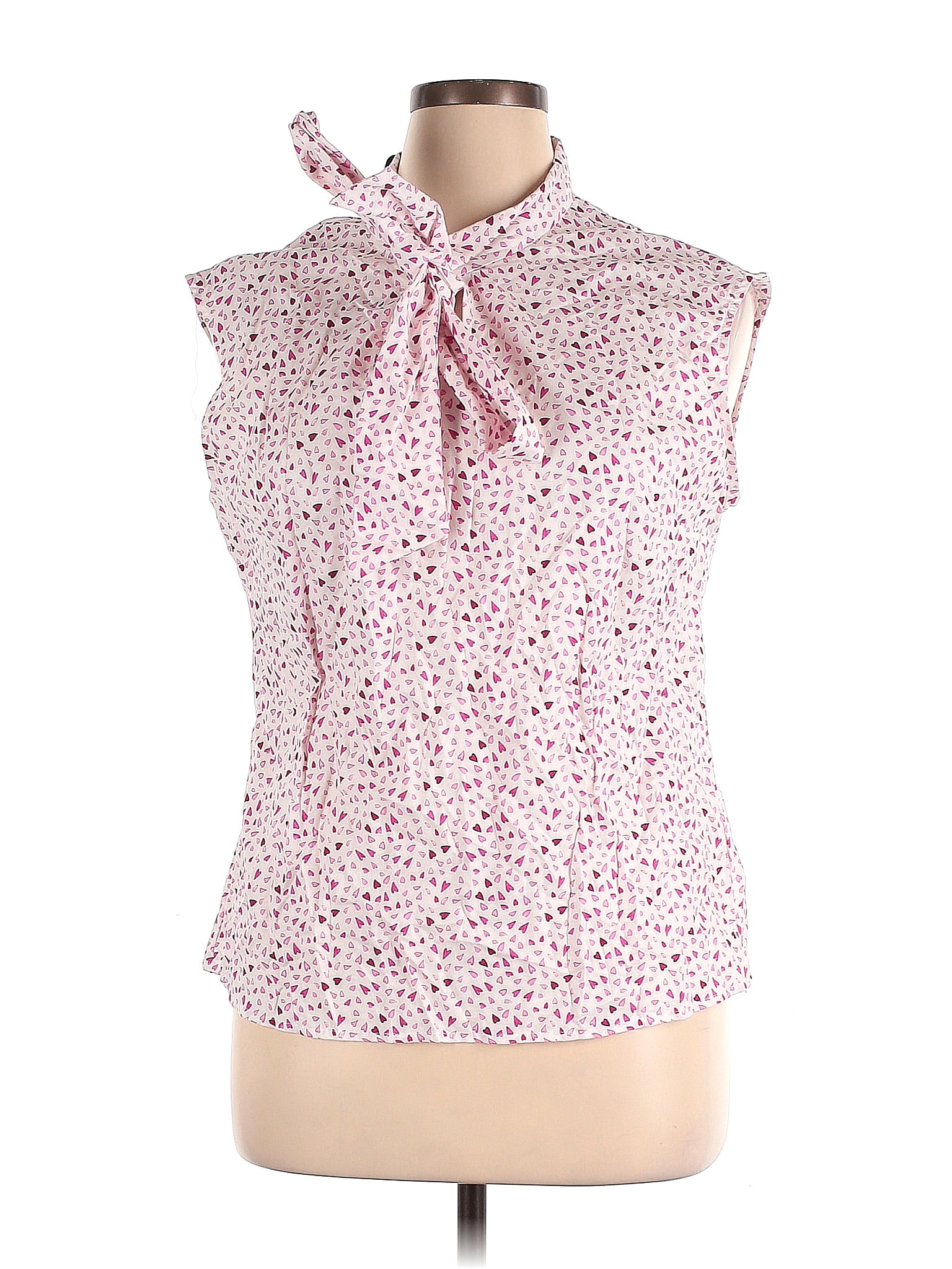 Retrolicious 100% Cotton Pink Sleeveless Blouse Size 1X (Plus) - 65% ...