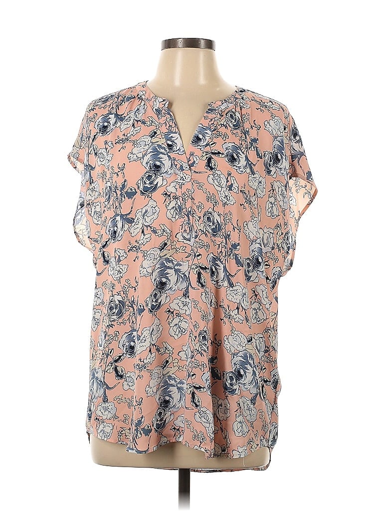 Daniel Rainn Pink Short Sleeve Blouse Size L 72 Off Thredup