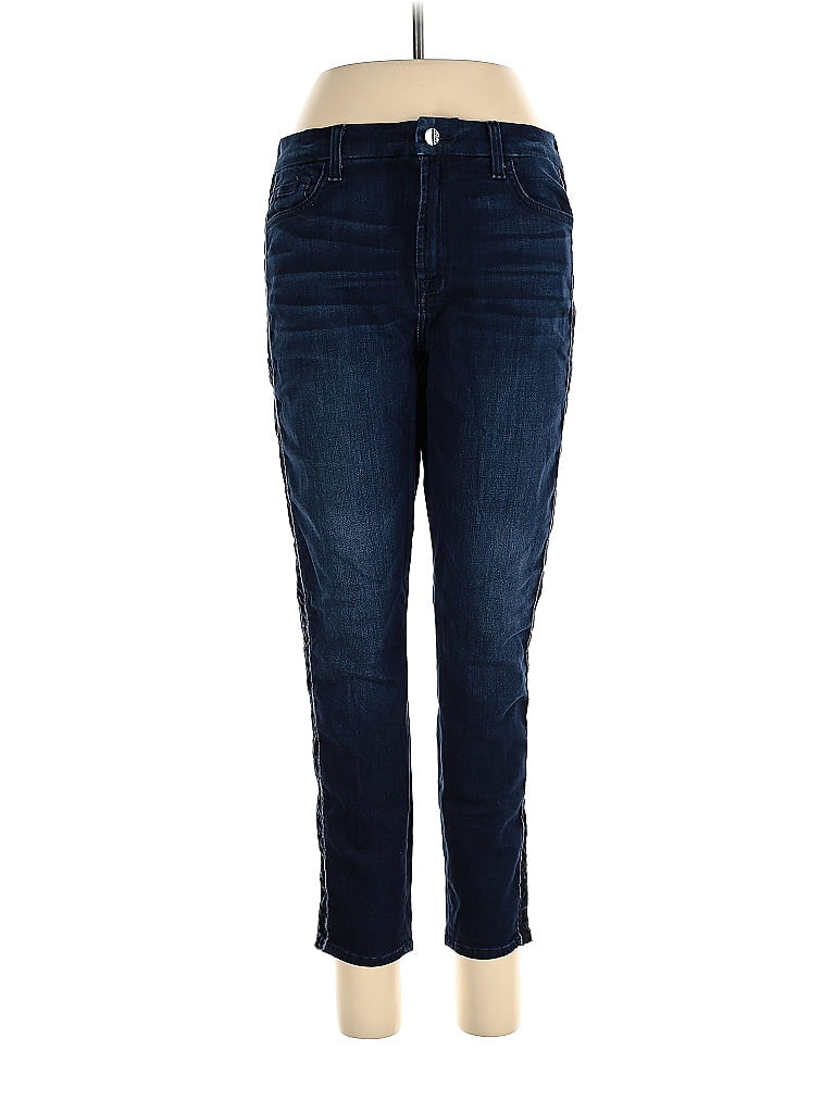 Jen7 by 7 For All Mankind Argyle Solid Chevron-herringbone Stripes Blue ...