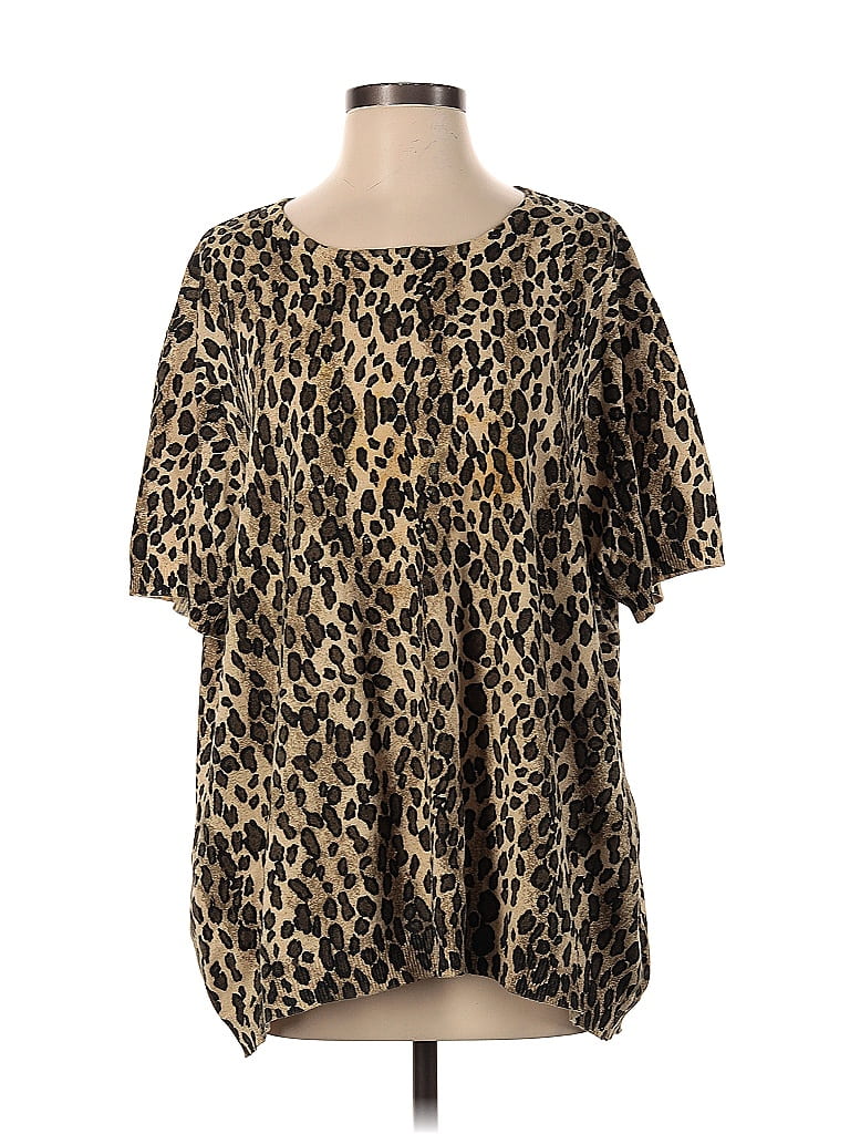 Villager Signature Animal Print Brown Pullover Sweater Size 3 - 76% off ...