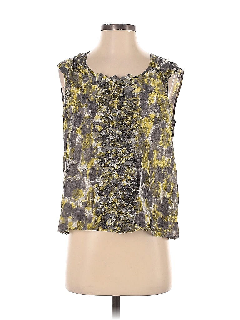 Talbots 100% Silk Yellow Gray Sleeveless Silk Top Size S - 86% off ...
