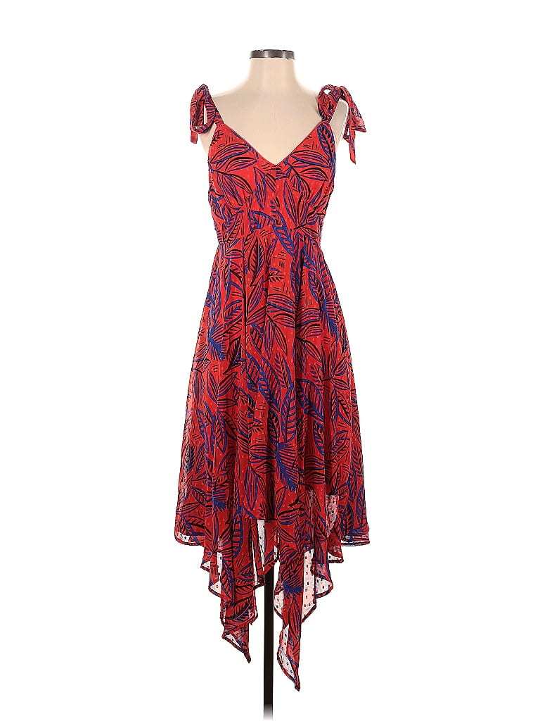 ALEXIS for Target 100% Polyester Paisley Red Cocktail Dress Size S - 60 ...
