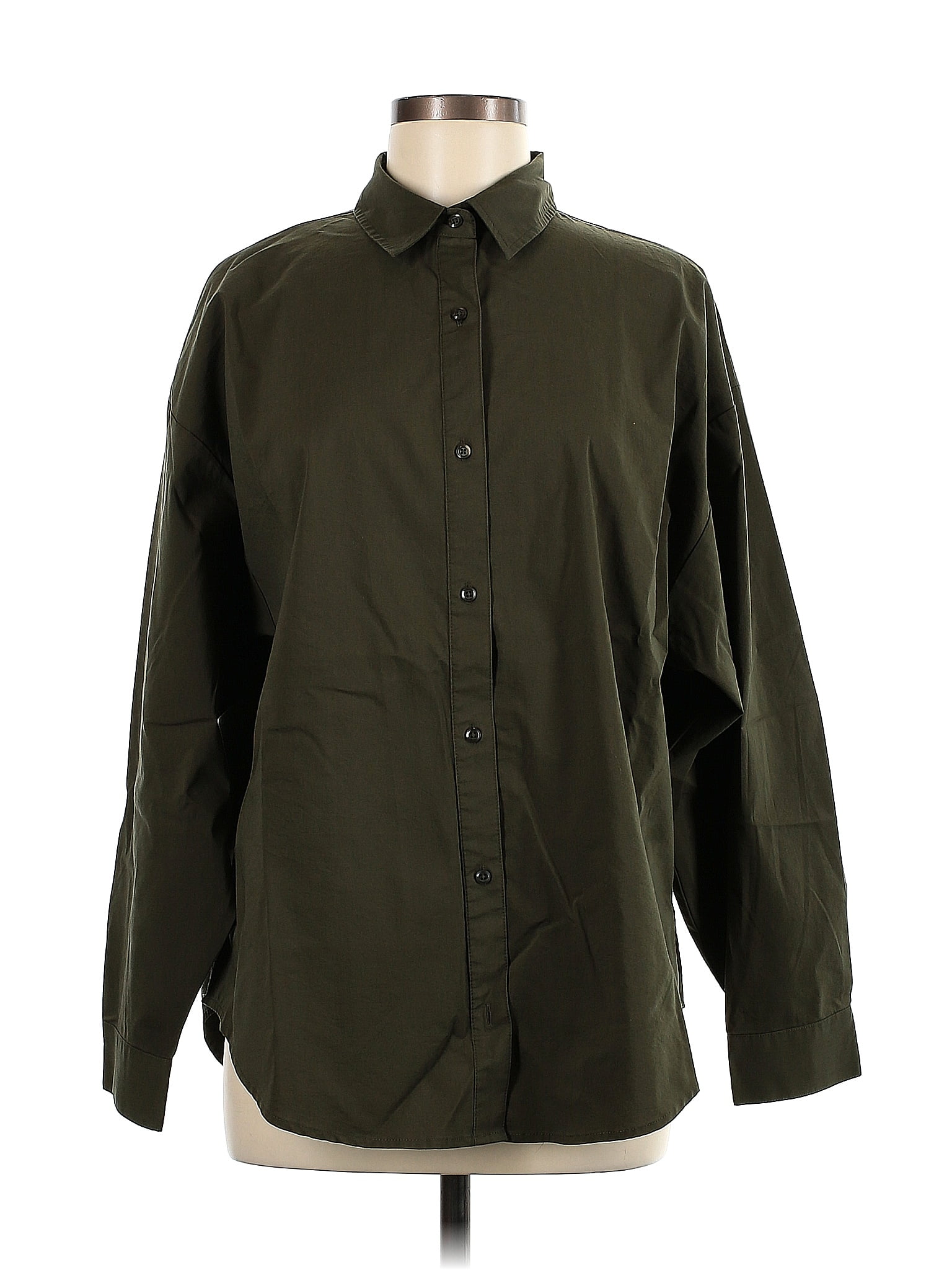 Express Solid Green Long Sleeve Button-Down Shirt Size M - 66% off ...