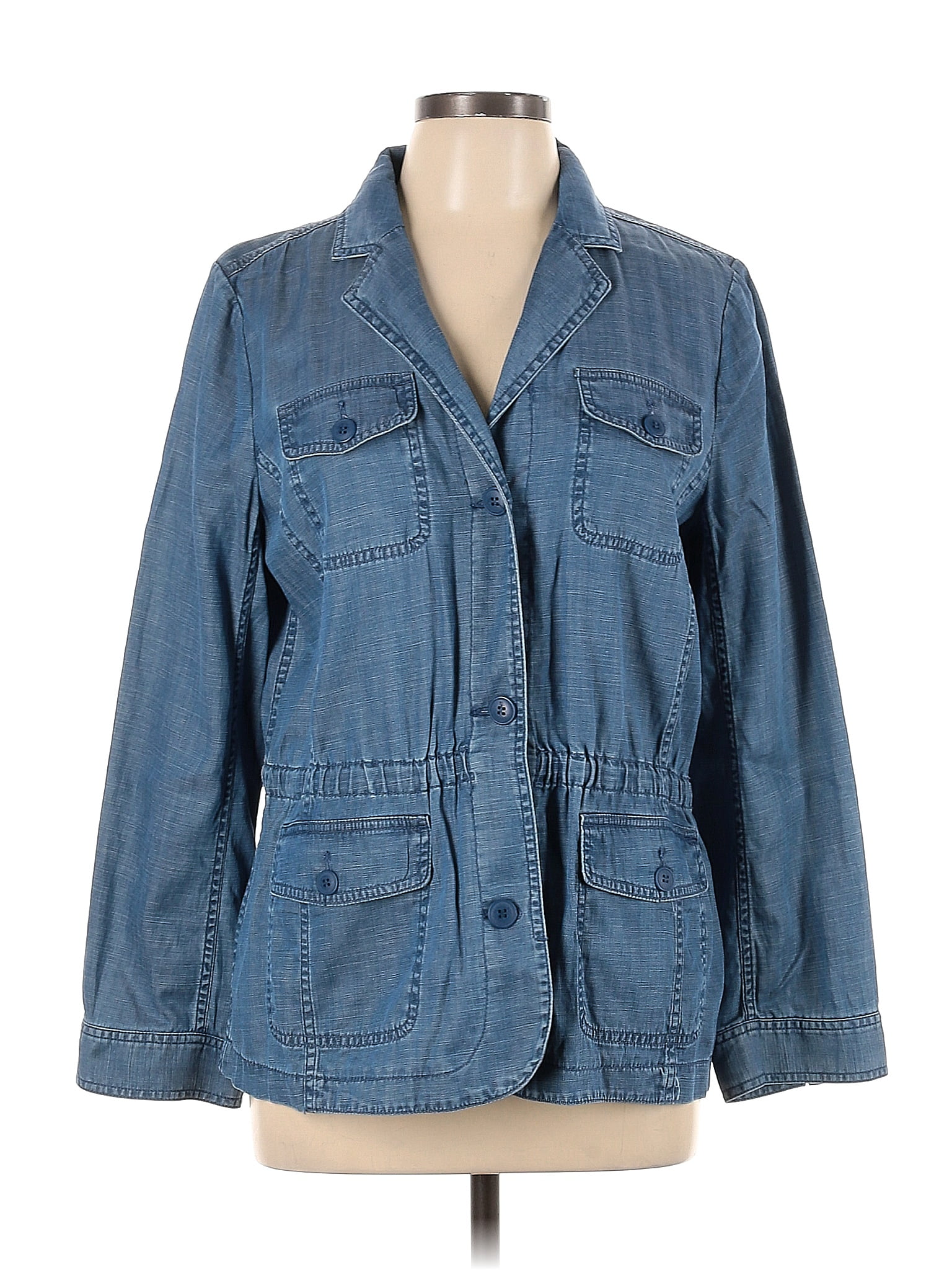 Talbots Blue Denim Jacket Size L - 72% off | ThredUp