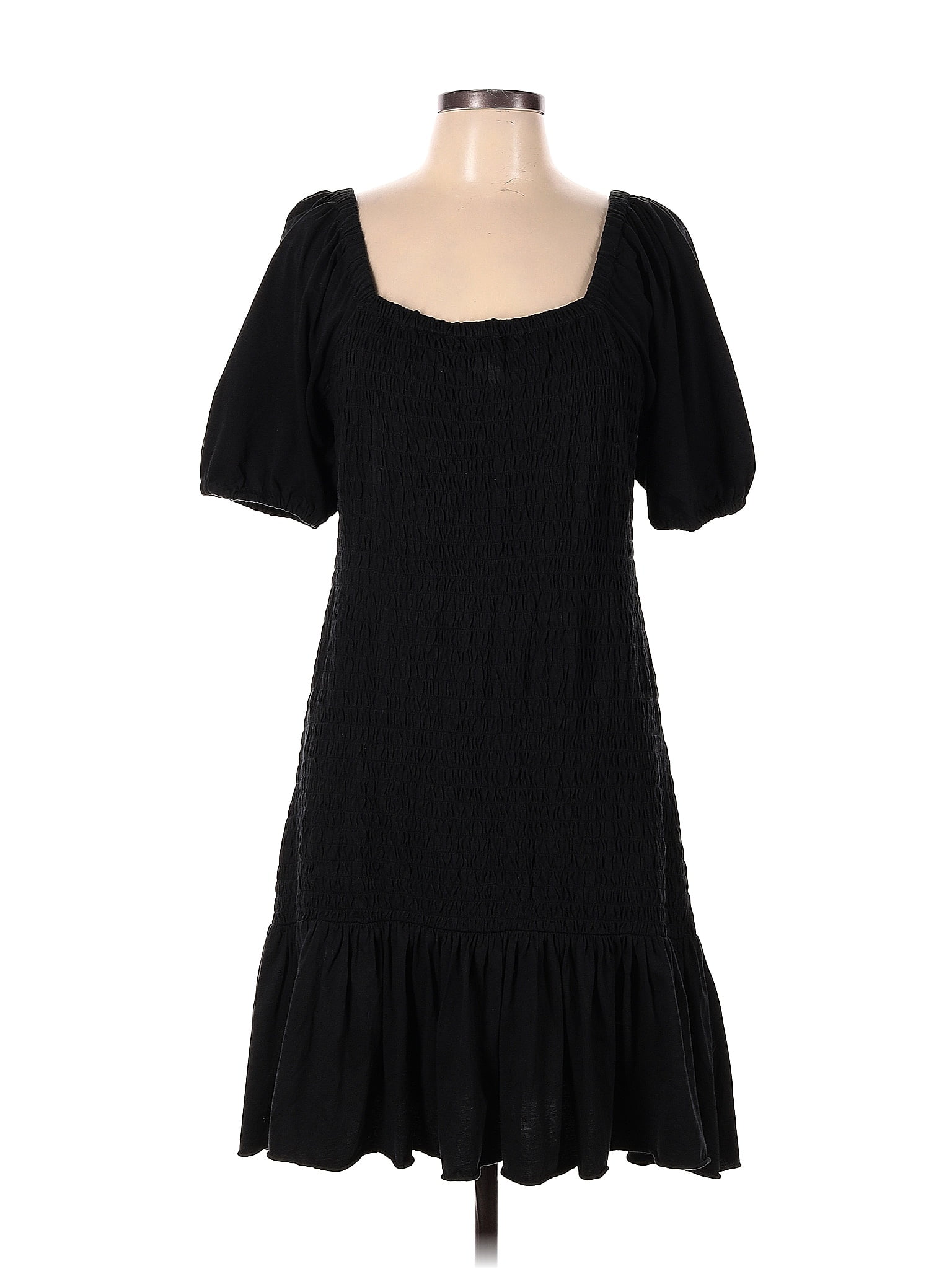 J Crew 100 Cotton Black Casual Dress Size L 75 Off Thredup