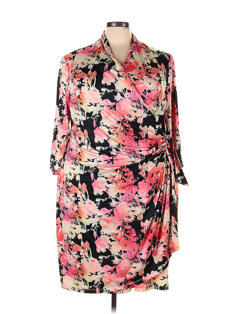 Isabel + Alice Pink Casual Dress Size 3X (Plus) - 74% off | ThredUp