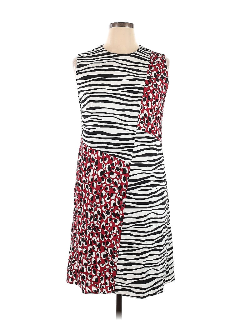 BOSS by HUGO BOSS Graphic Animal Print Red Cocktail Dress Size 14 - 70% ...