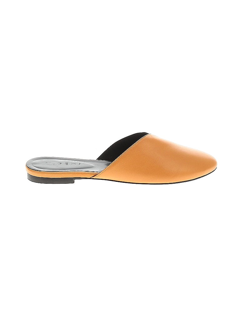 M. Gemi 100% Leather Color Block Orange Brown Mule/Clog Size 39.5 (EU ...