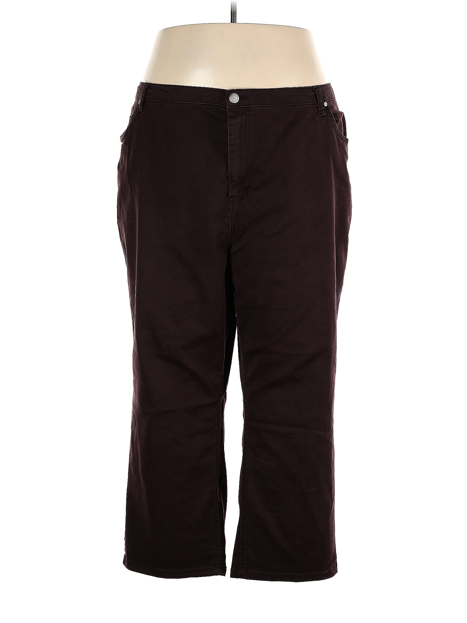 Catherines Brown Jeans Size 32W Petite (Plus) - 92% off | ThredUp