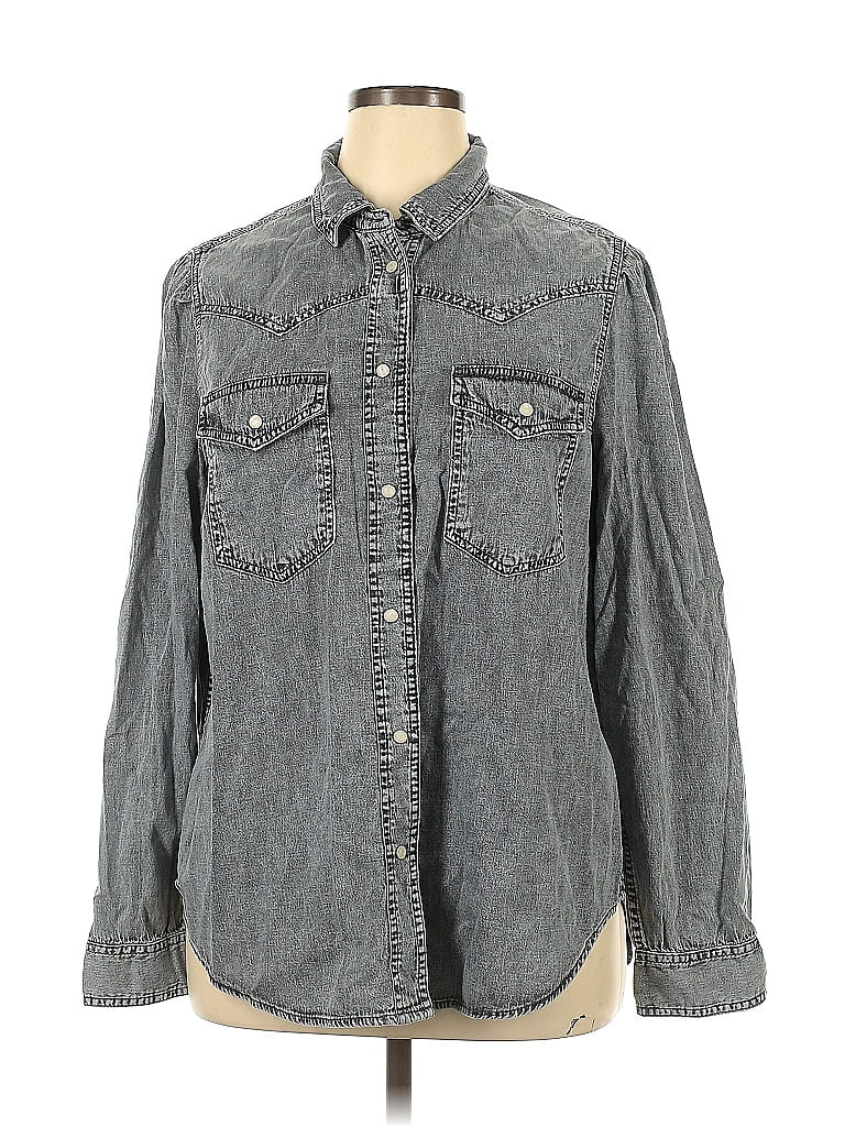 Gap Gray Long Sleeve Button-Down Shirt Size XL - 71% off | ThredUp