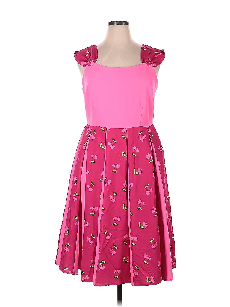 Unique Vintage Hearts Pink Casual Dress Size 14 - 47% off | ThredUp