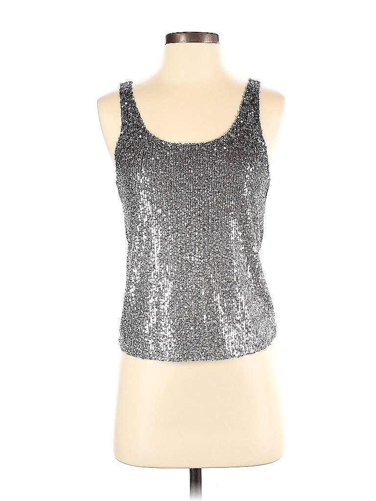 MNG Silver Sleeveless Top Size S - 56% off | ThredUp