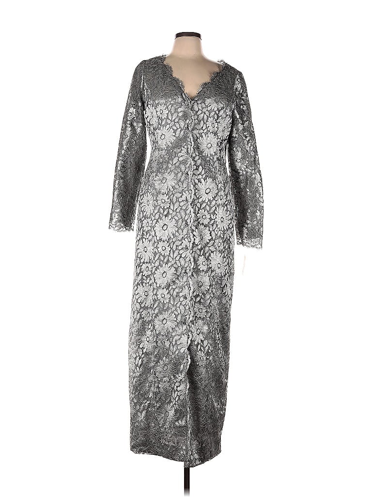 Eric Gaskins Silver Cocktail Dress Size 12 - 69% off | ThredUp