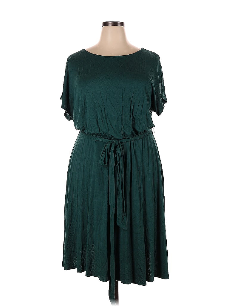 ModCloth Solid Teal Casual Dress Size 2X (Plus) - 56% off | ThredUp