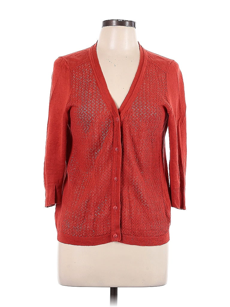 Eddie Bauer Red Cardigan Size L - 60% off | ThredUp