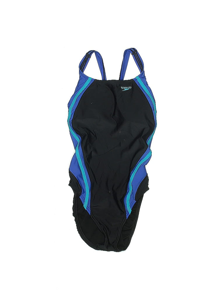Speedo Color Block Blue One Piece Swimsuit Size 8 - 50% off | ThredUp