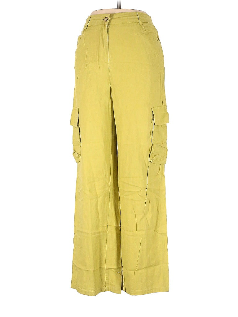HG by Collection Yellow Linen Pants Size M - 68% off | ThredUp