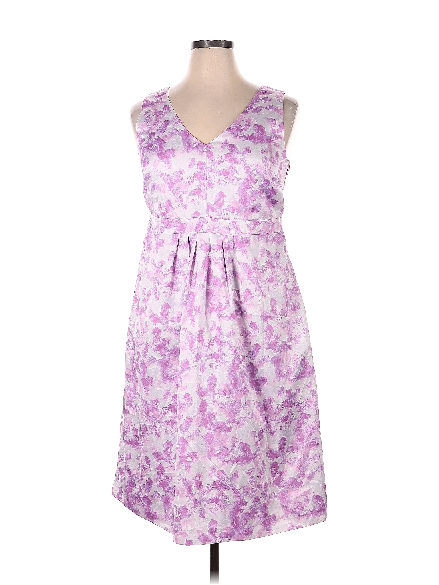 Merona 100% Polyester Paisley Purple Casual Dress Size 14 - 40% off ...