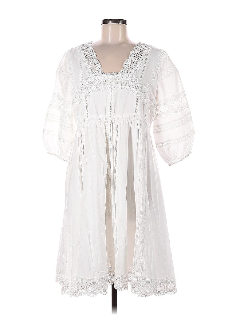Eri + Ali 100% Cotton White Casual Dress Size M - 72% off | ThredUp