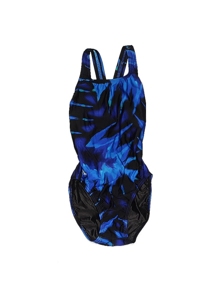 Speedo Jacquard Acid Wash Print Graphic Paint Splatter Print Blue One ...