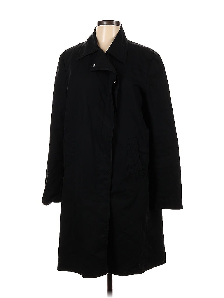 French Connection 100% Cotton Black Trenchcoat Size 12 - 77% off | ThredUp