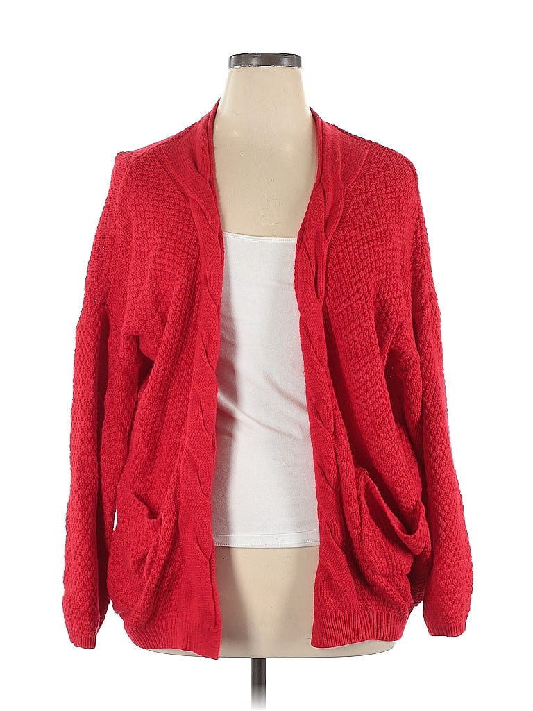 Assorted Brands 100% Acrylic Red Cardigan Size XL - 64% off | ThredUp