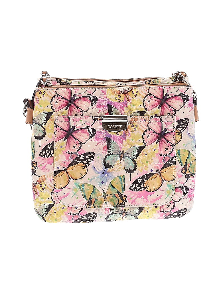 Rosetti Floral Motif Floral Pink White Crossbody Bag One Size - 40% off ...
