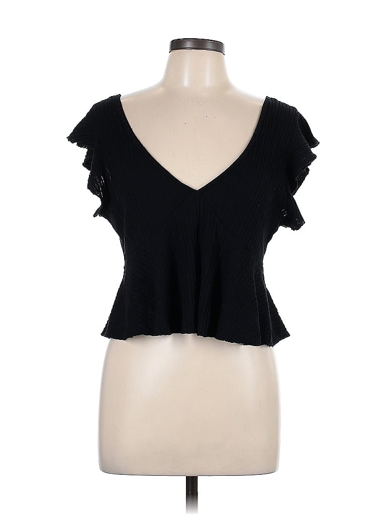 Wild Fable Black Short Sleeve Top Size L - 25% off | ThredUp