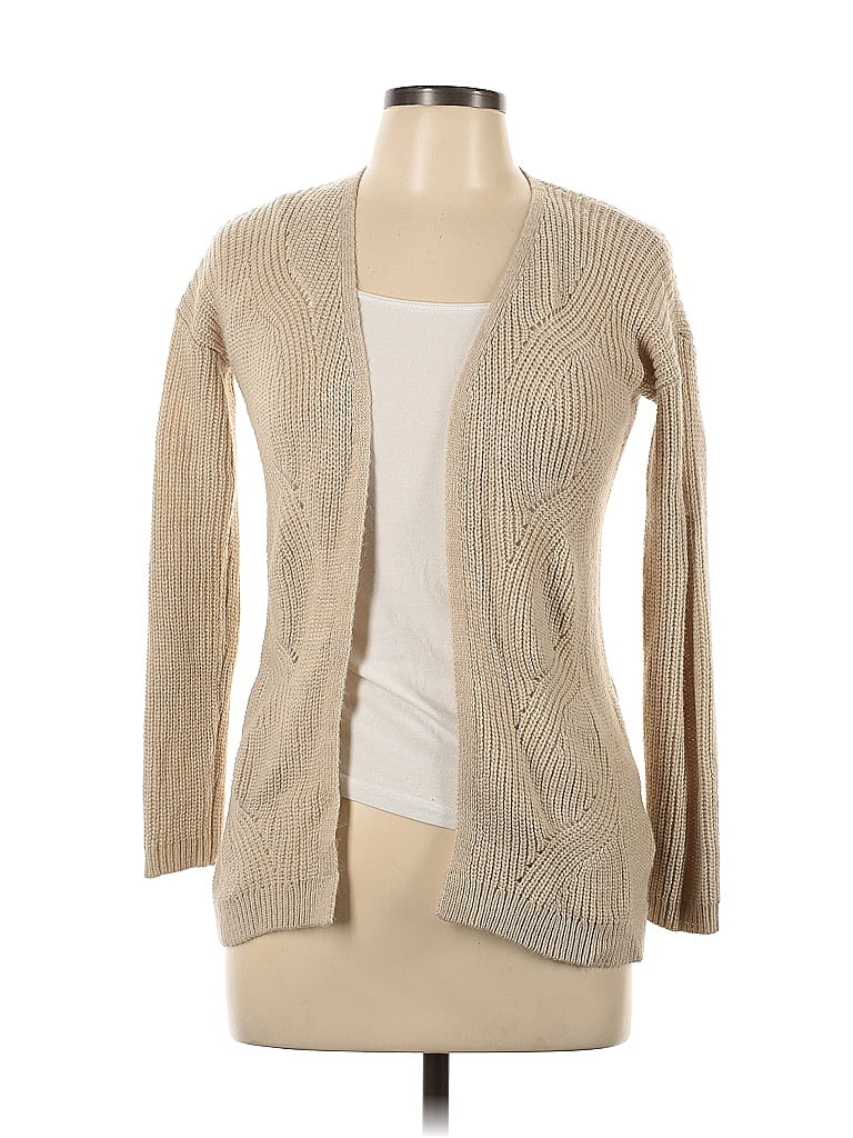 Pink Republic 100% Acrylic Tan Cardigan Size L - 68% off | ThredUp