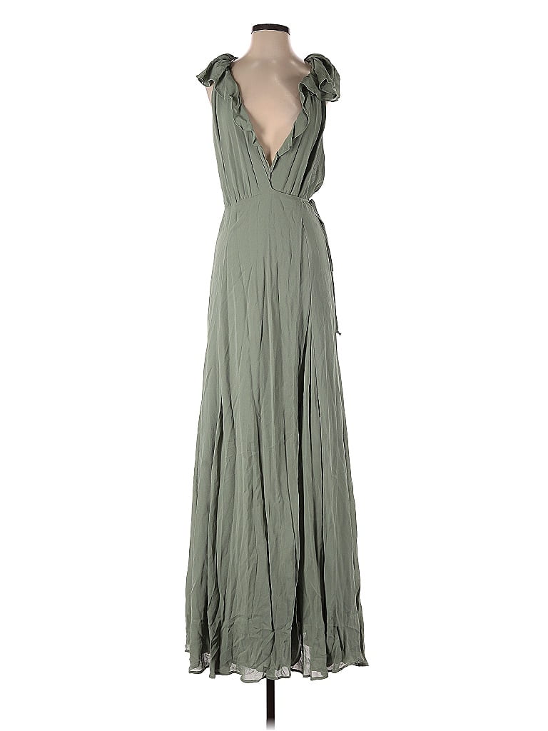 Reformation 100% Viscose Green Casual Dress Size S - 77% off | ThredUp