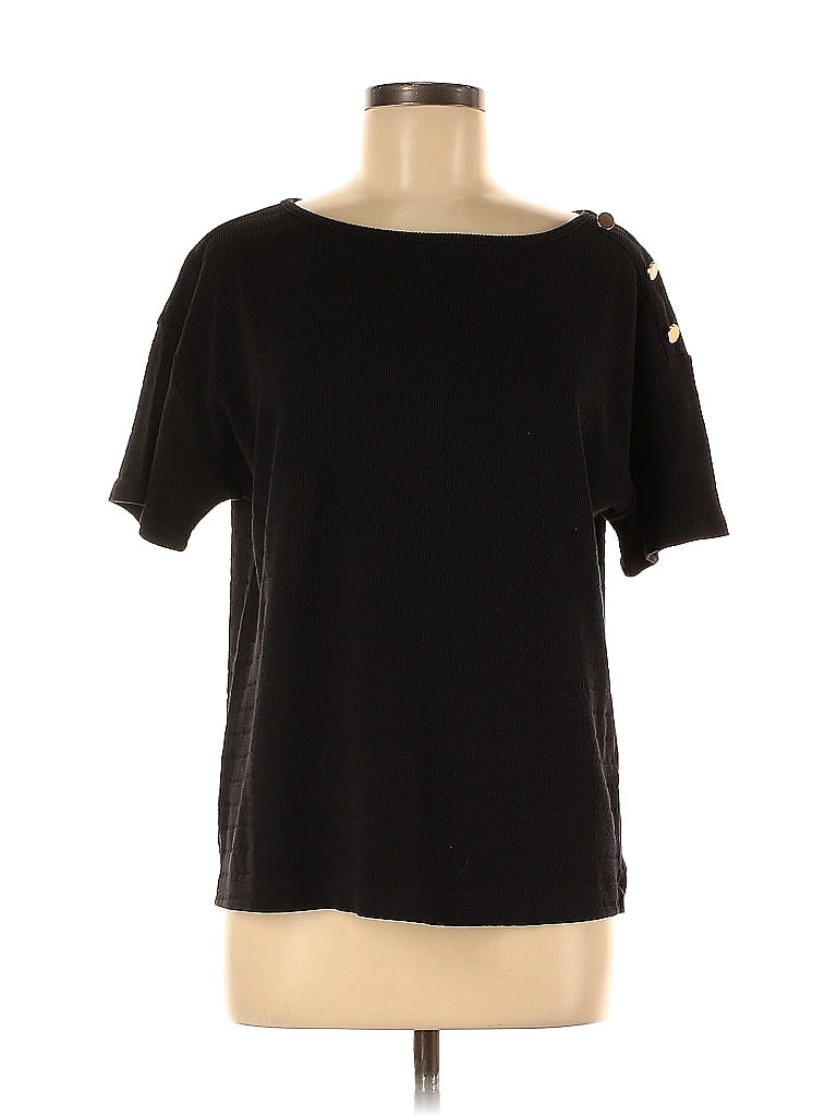 Ann Taylor LOFT Outlet Black Short Sleeve Top Size S - 52% off | ThredUp