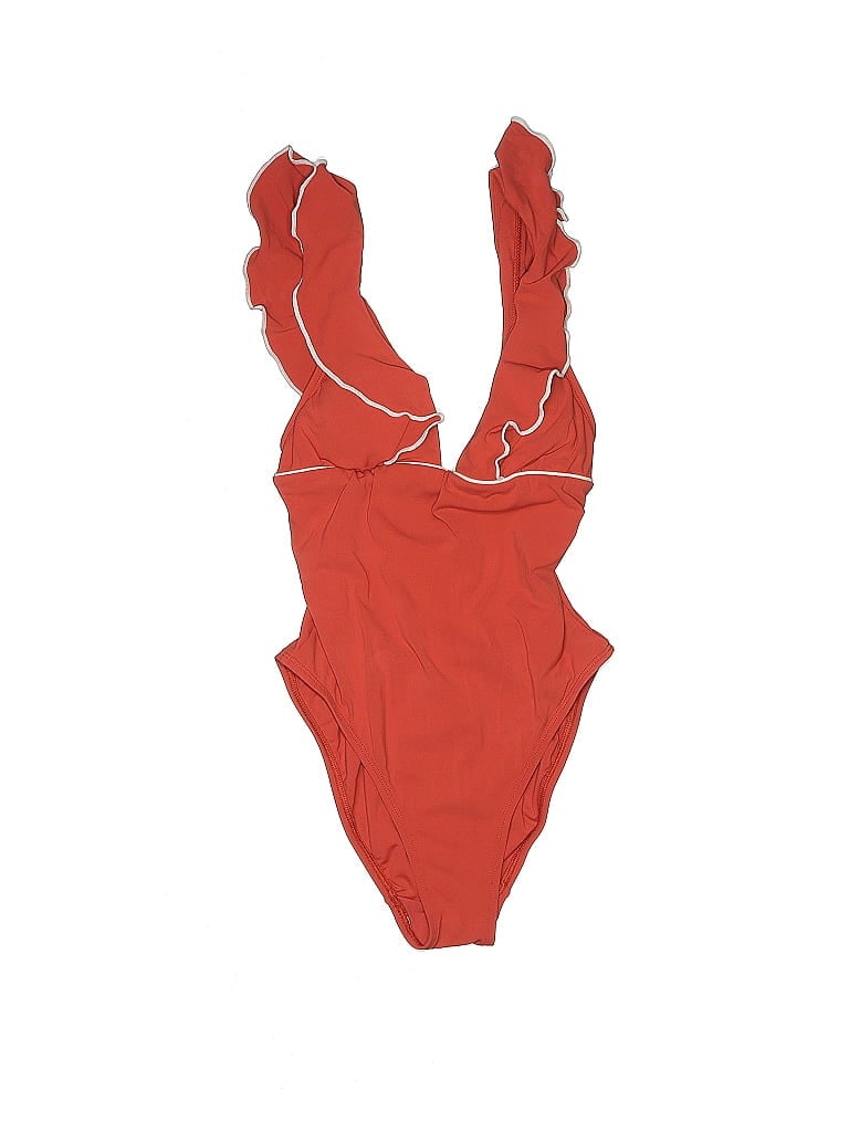 Robin Piccone Solid Red Orange One Piece Swimsuit Size 4 - 73% off ...