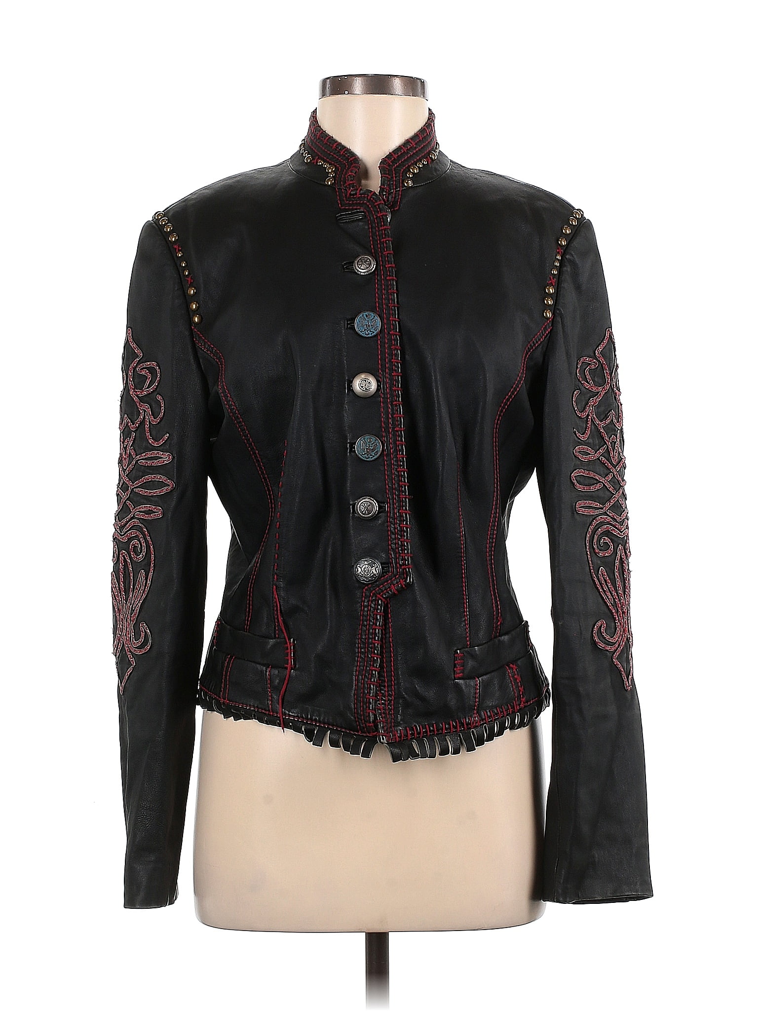 Double D Ranch 100% Leather Black Leather Jacket Size M - 79% off | ThredUp