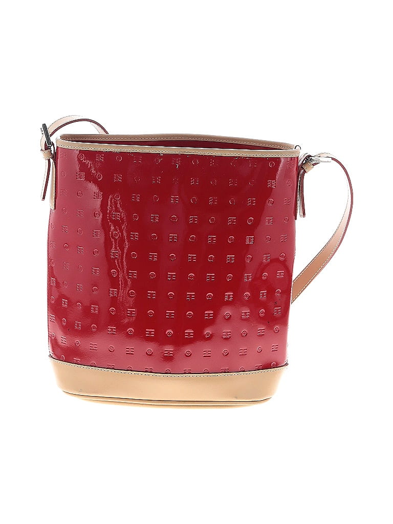 Arcadia 100% Leather Burgundy Red Leather Shoulder Bag One Size - 61% ...